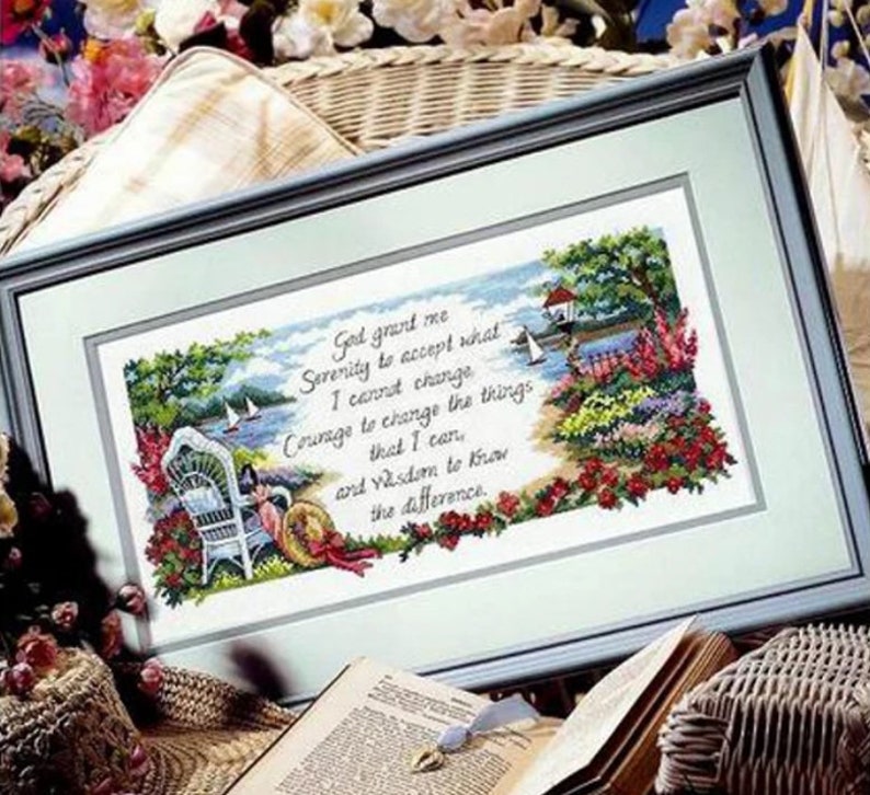 Cross Stitch PDF Pattern Serenity Prayer | Cross Stitch Pattern ...
