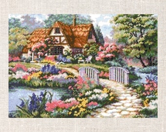 Cottage Cross Stitch Pattern - Etsy