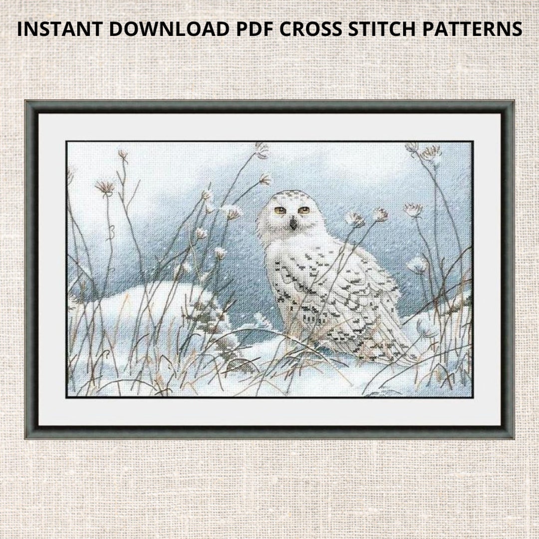 Cross Stitch PDF Pattern Northwind Owl Cross Stitch Pattern Instant PDF ...