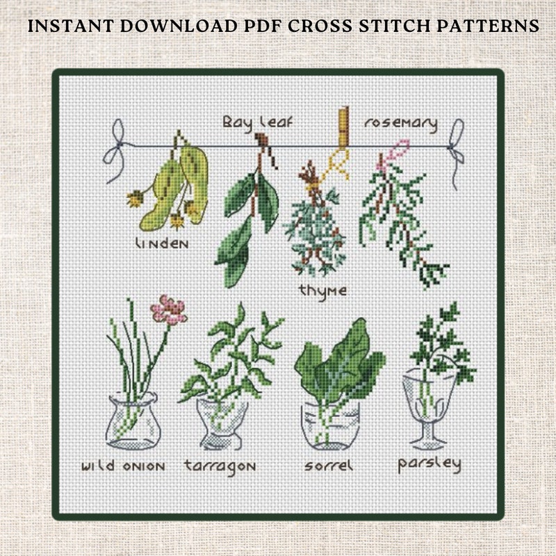 Botany Cross Stitch - Etsy