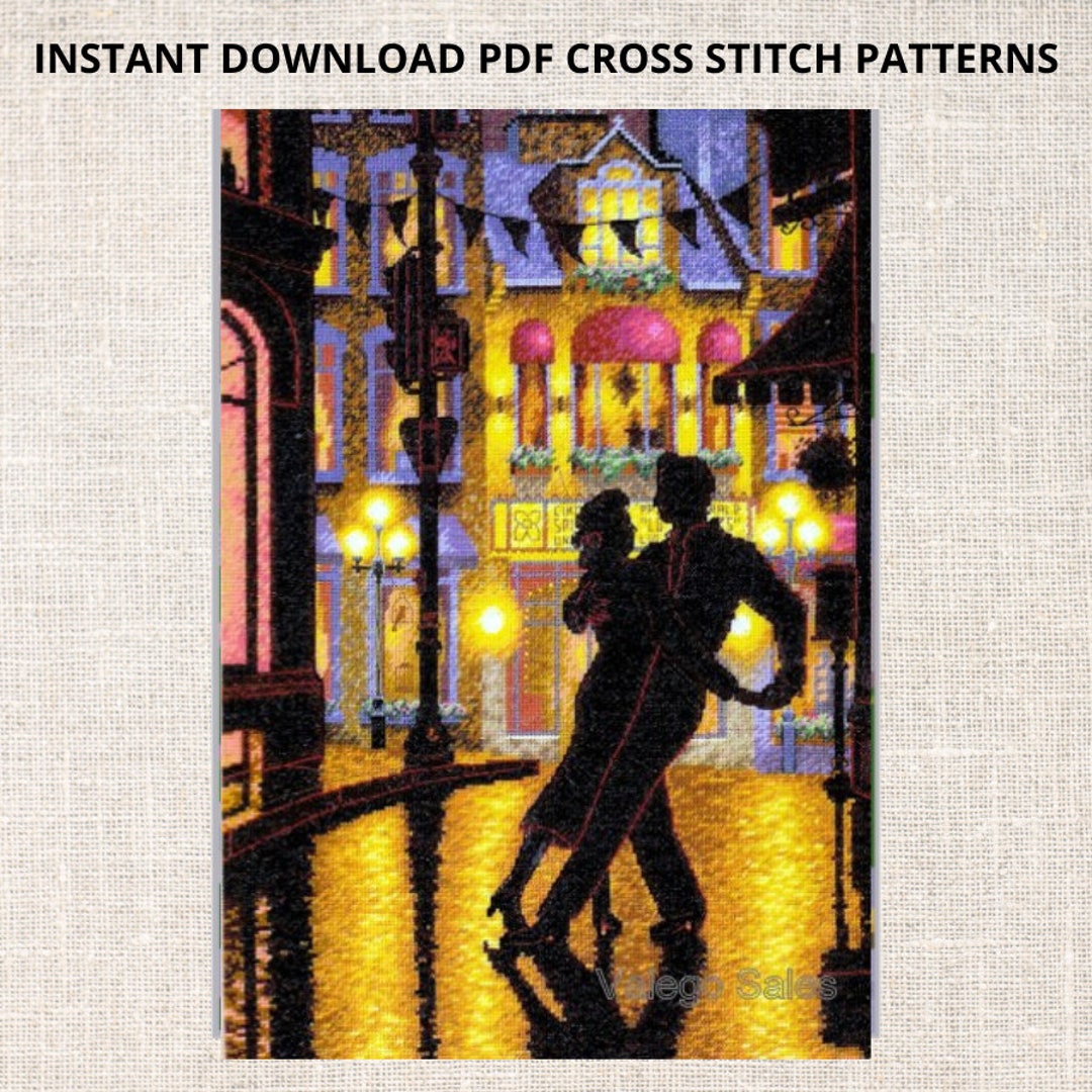 Cross Stitch PDF Pattern Midnight Dance Cross Stitch Pattern PDF ...