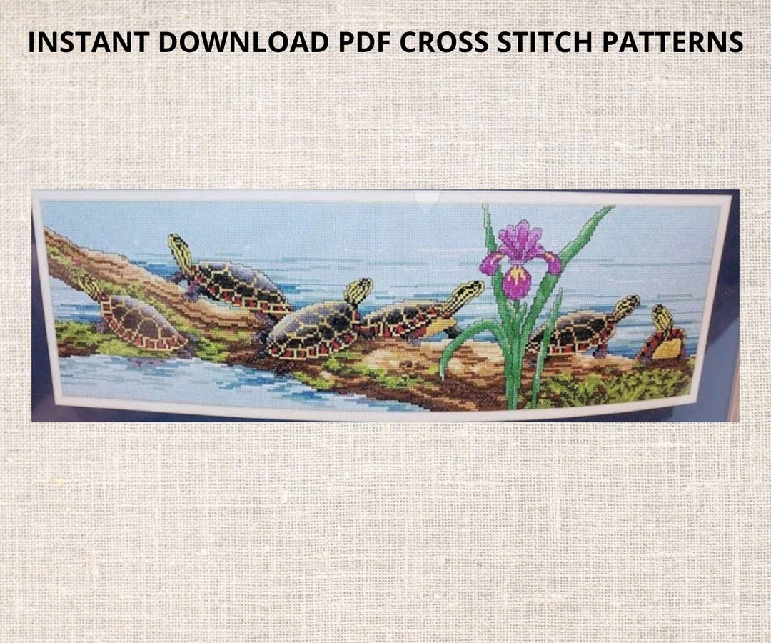 SUNCATCHERS Counted Cross Stitch Turtles PDF Pattern Animal Cross ...