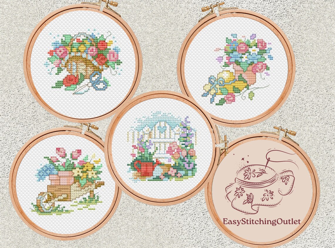 Garden Quickies 5 Cross Stitch Pattern Instant PDF Download - Etsy