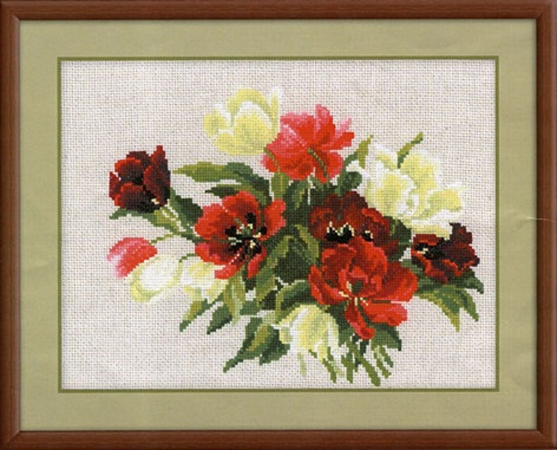Cross Stitch PDF Pattern Tulips Cross Stitch Pattern PDF Instant ...