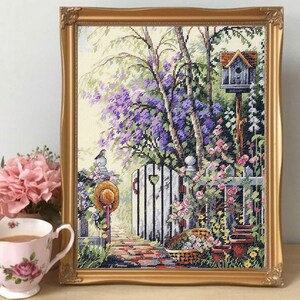 Cross Stitch PDF Pattern Sweetheart's Gate Cross Stitch Pattern Instant ...