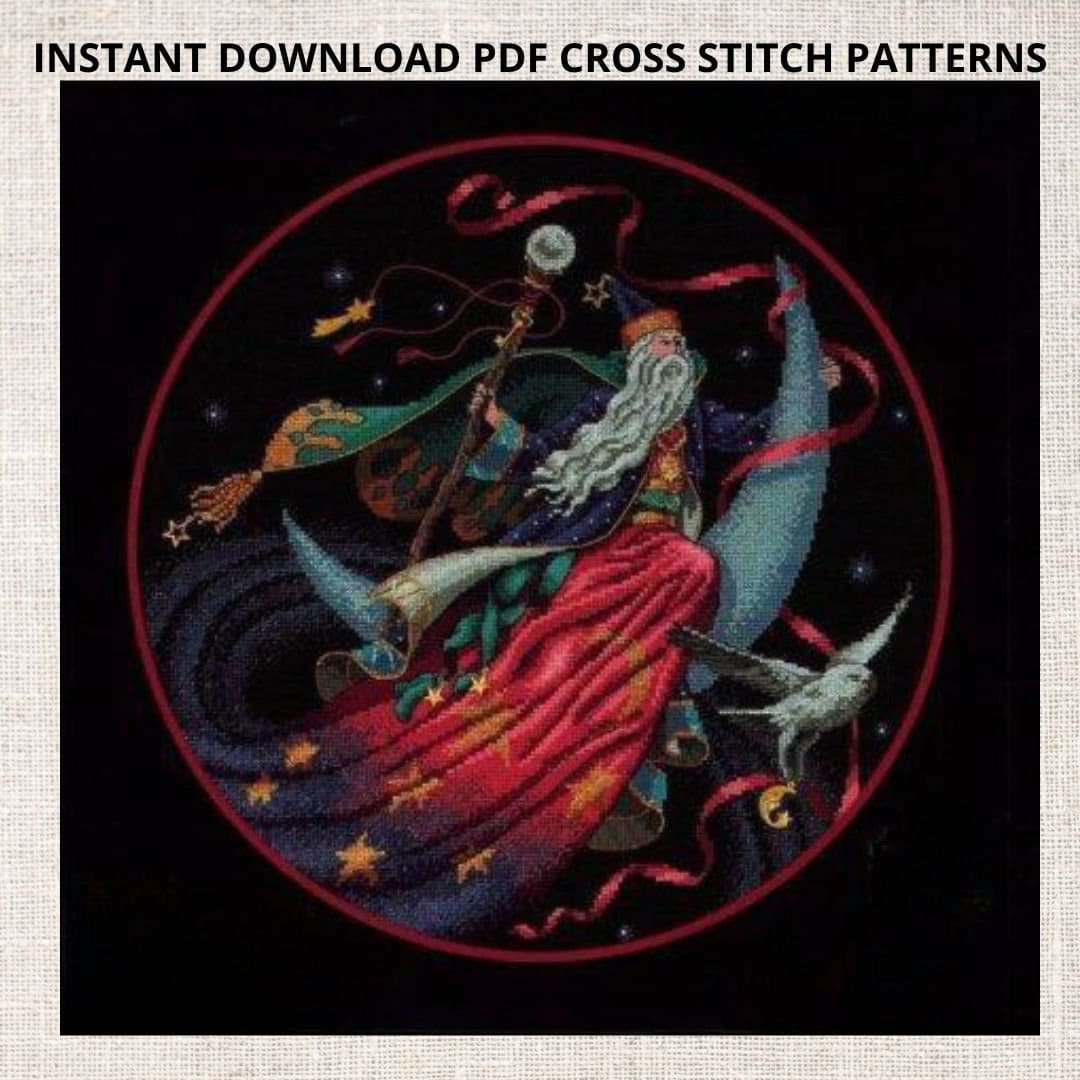 Cross Stitch PDF Pattern Charmed Sorcerer Cross Stitch Pattern ...