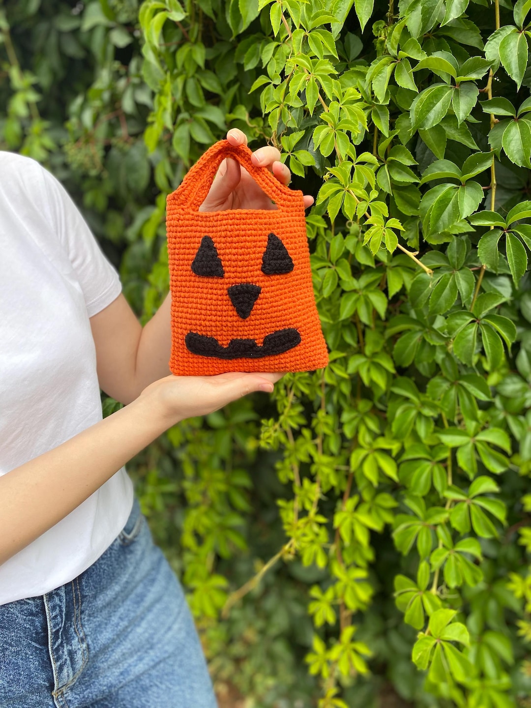 Crochet Halloween Candy Bag Pattern, Trick-or-treat Bag, Jack O ...