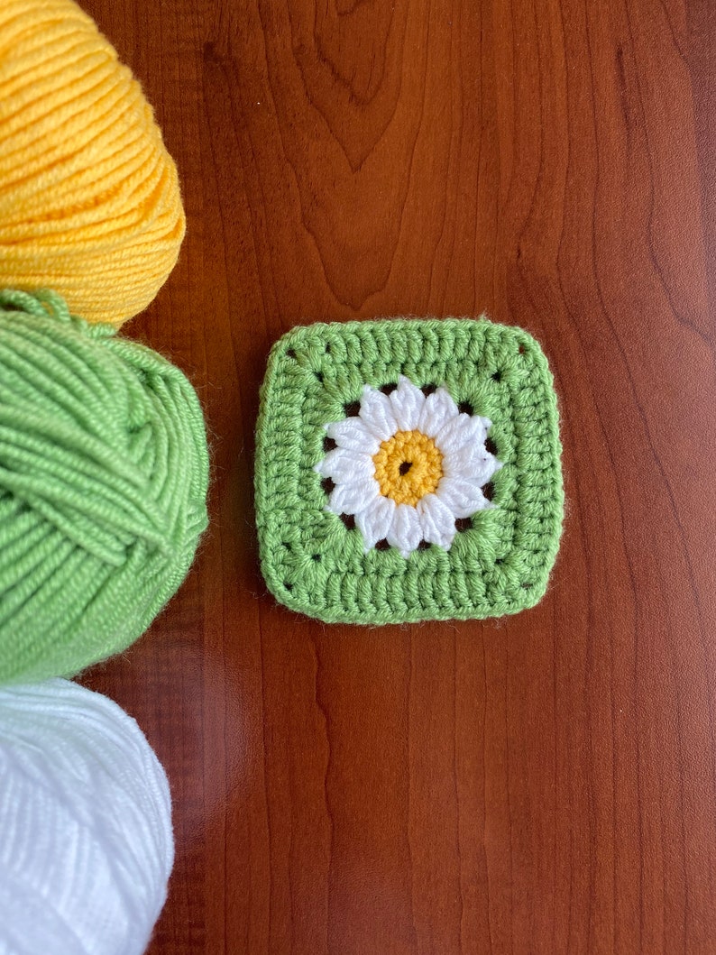 Daisy Granny Square Crochet Pattern Pdf Easy Daisy Crochet Pattern