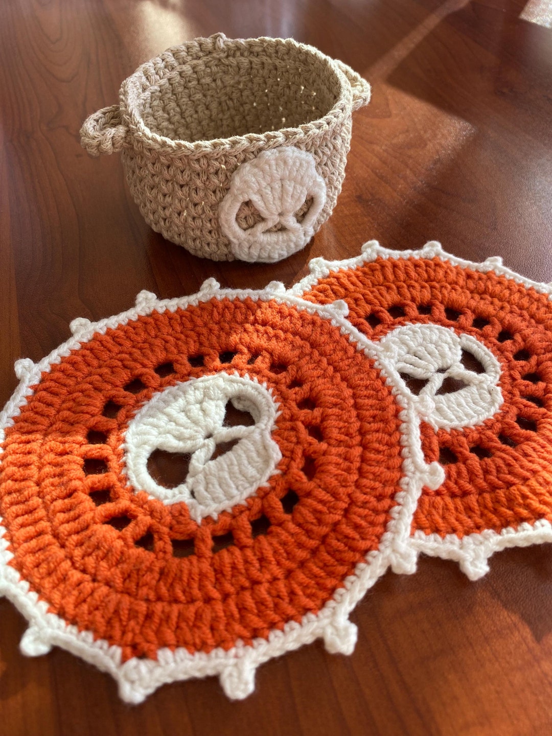 Bubbling Cauldron Coaster Set Crochet Pattern, Creepy Crochet Decor ...