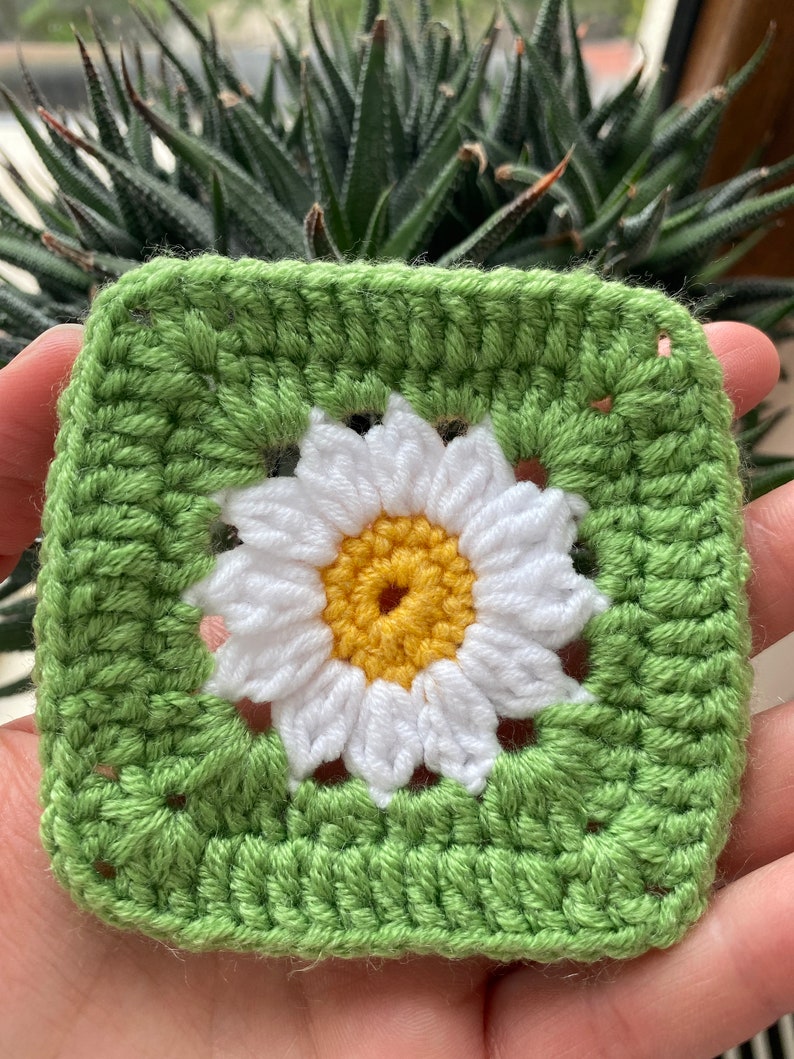 Daisy Granny Square Crochet Pattern Pdf Easy Daisy Crochet Pattern