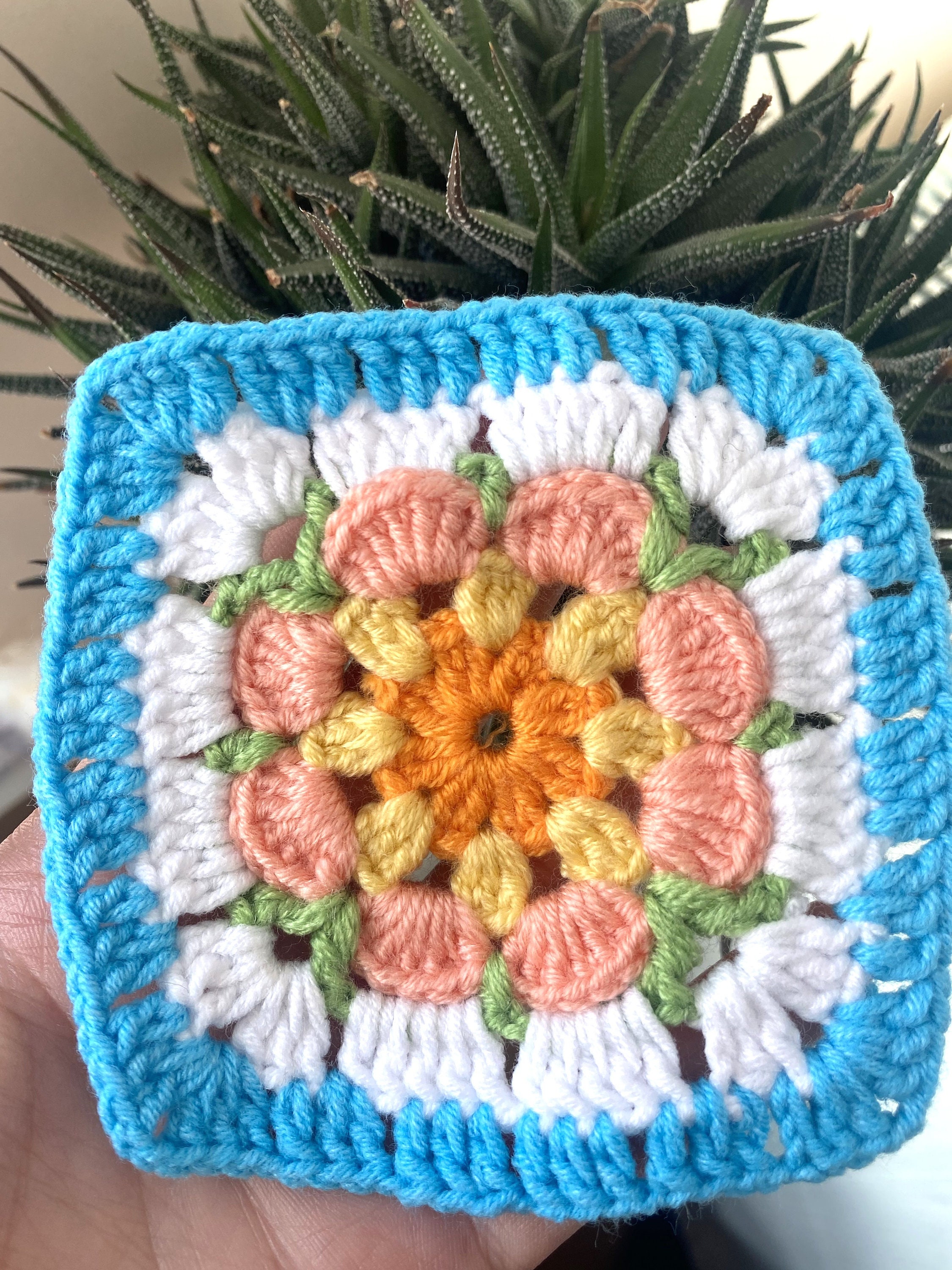 Flower Granny Square Pattern PDF for Intermediate Level, Step by Step ...