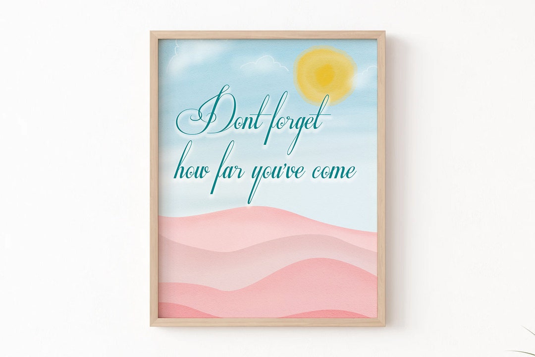Boho Educational Poster, Don't Forget How Far You've Come Classroom ...