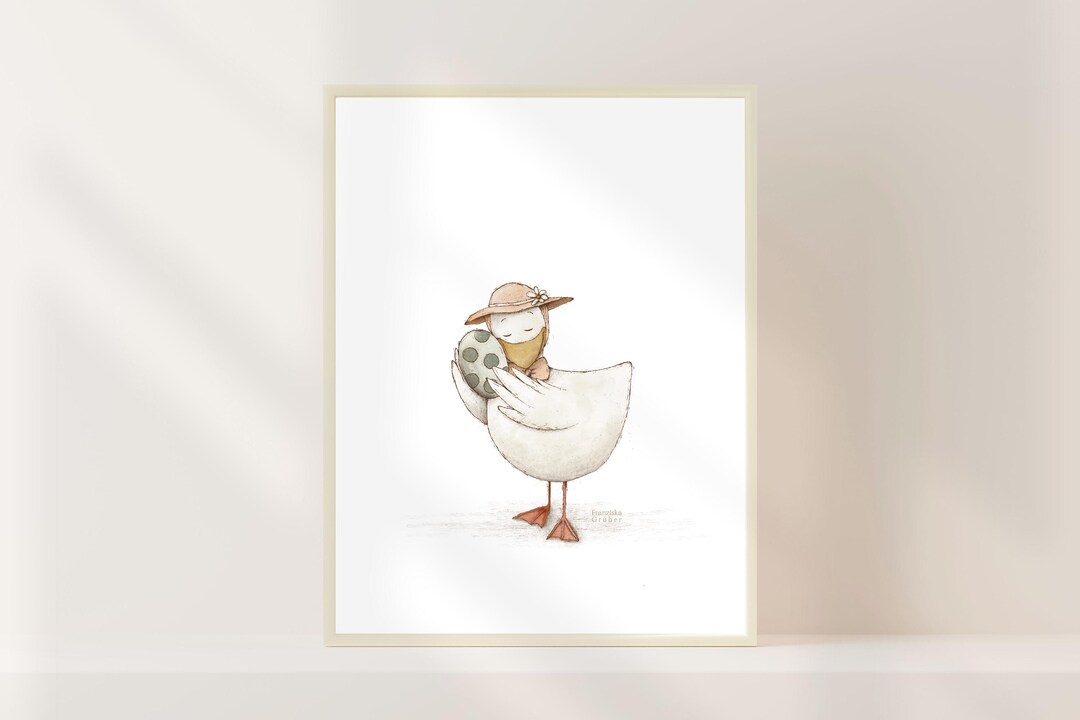 Birth Poster Goose – Children's Room Poster Baby Room Decoration ...