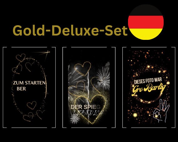 LUXURY GOLD SET, Mirror Booth Animations, Photo Booth Animations - Etsy