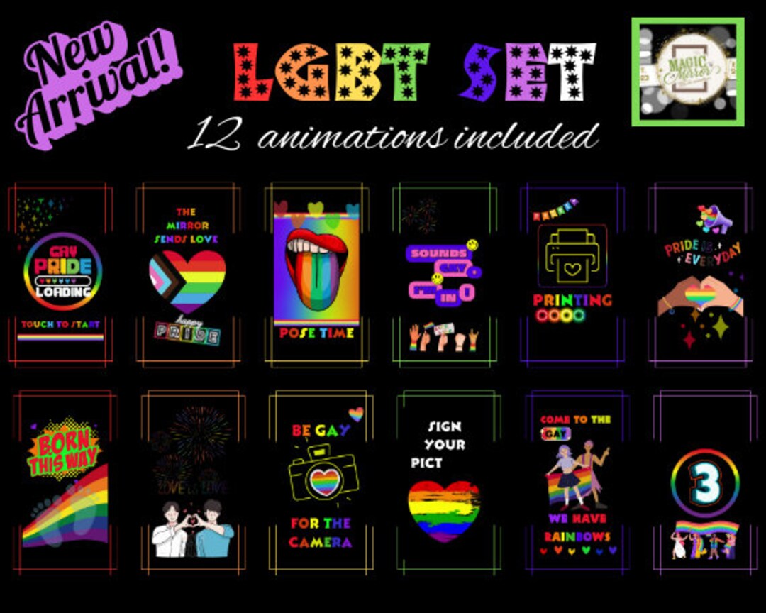 LGBT/PRIDE DAY Mirror Booth Animations, Photo Booth Animations - Etsy