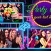 Neon Photo Booth Template 4x6 - Etsy