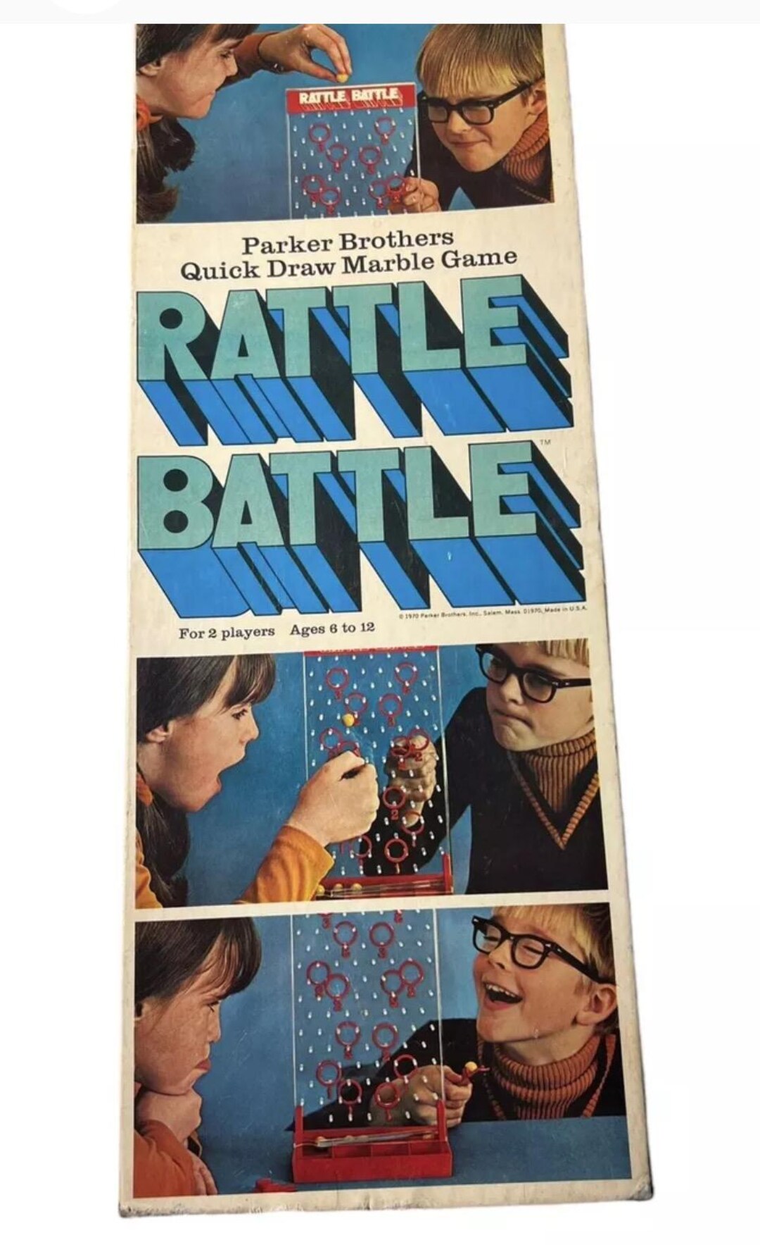 Vintage 1970 Parker Bros RATTLE BATTLE Quick Draw Marble Game - Etsy