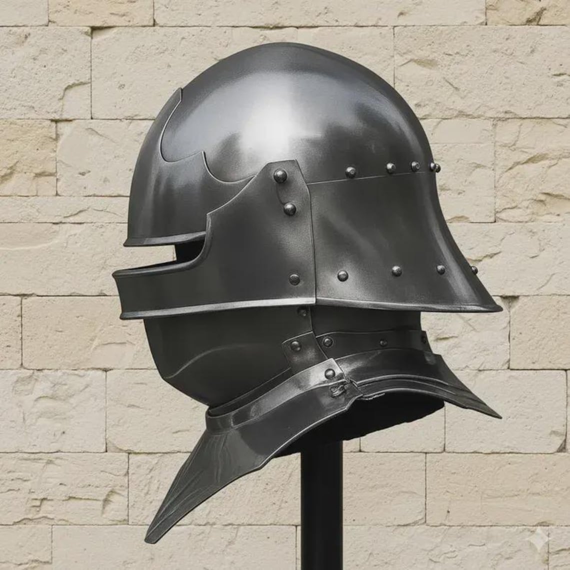 Handmade Steel Knight Sallet Helmet | Gothic Armor With Gorget - Etsy