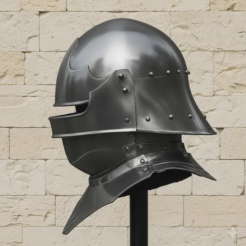 Handmade Steel Knight Sallet Helmet | Gothic Armor With Gorget - Etsy UK