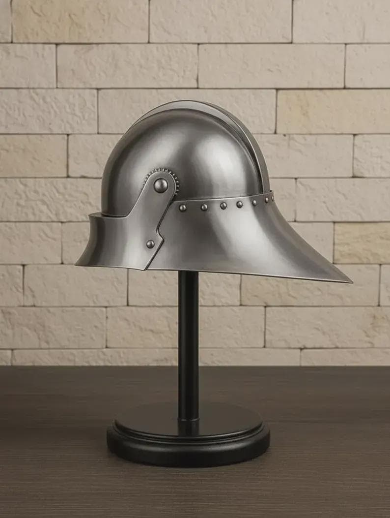Handgefertigter Mittelalter Deutscher Gothic Schaller Helm | Tragbare ...