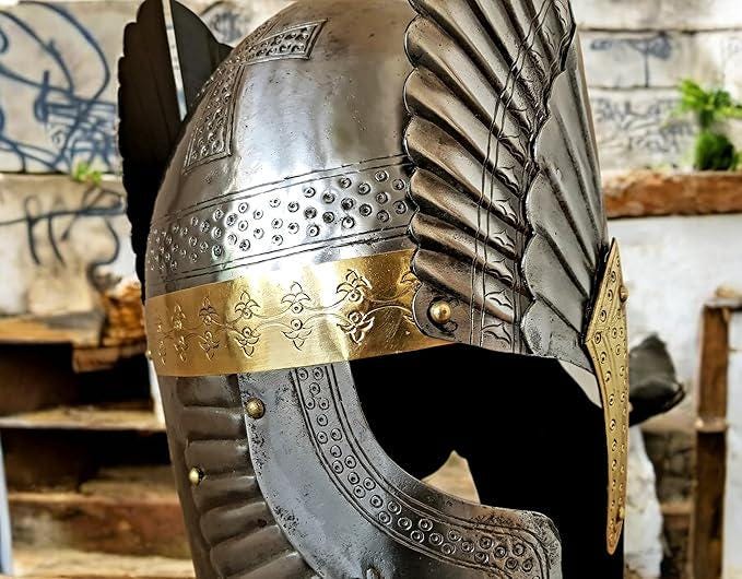 Winged Hussar Helmet: Wearable Medieval Knight Armor, Cosplay LARP Prop ...