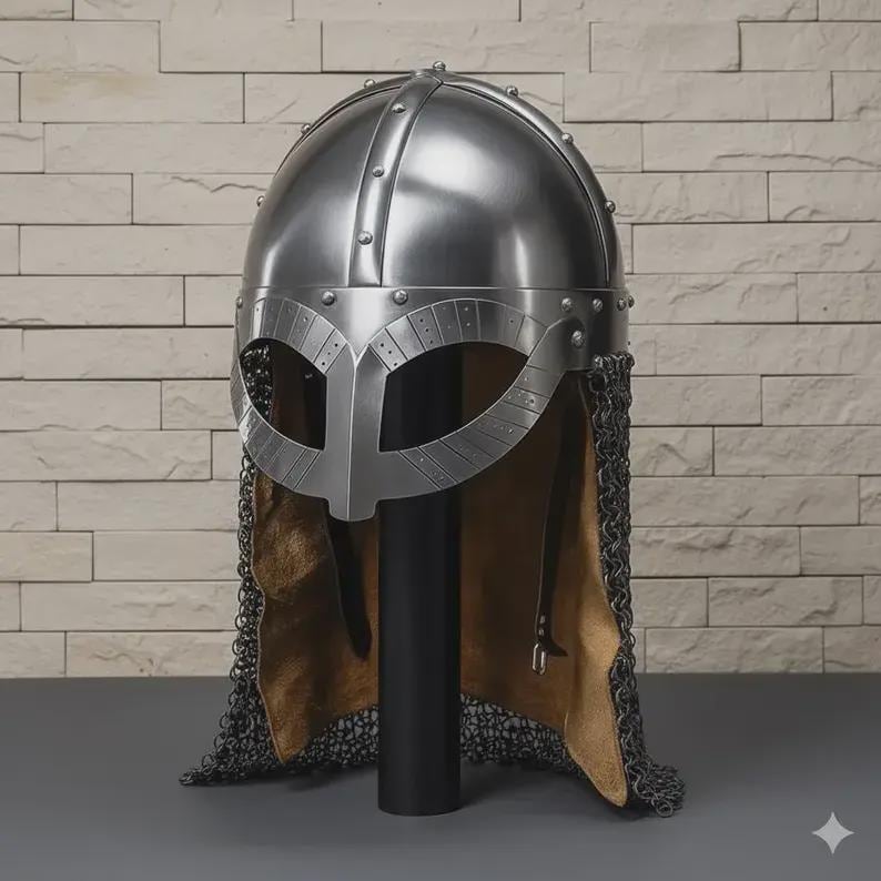 Handmade Steel Viking Helmet With Chainmail | Norse Warrior Cosplay - Etsy