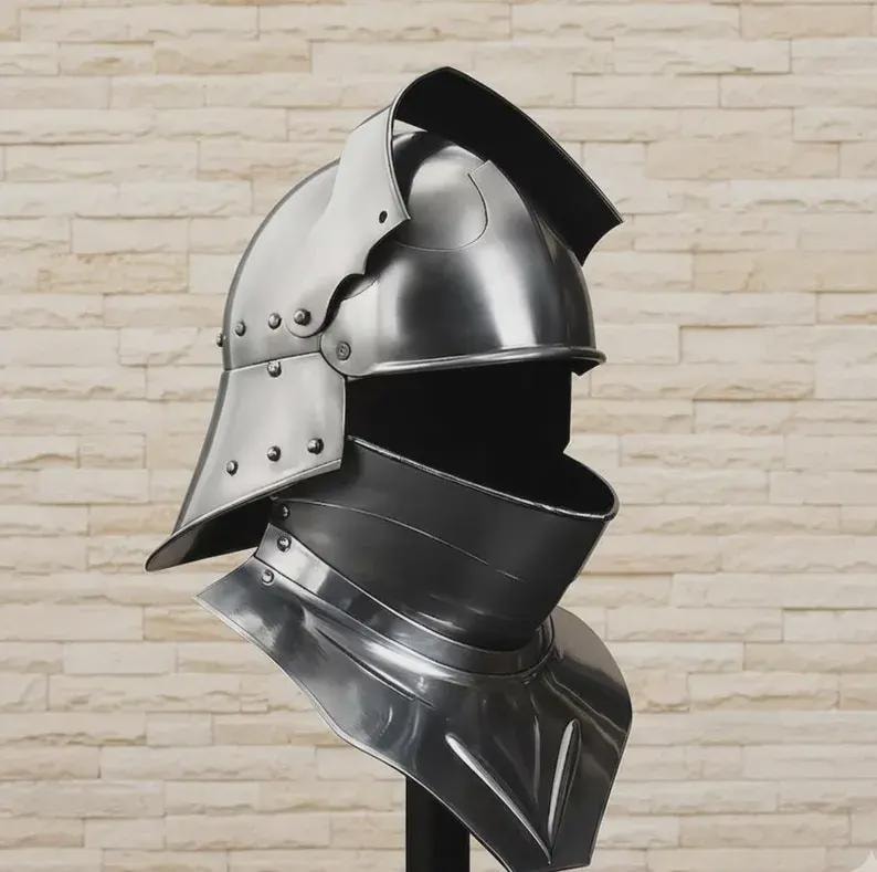 Handmade Steel Knight Sallet Helmet | Gothic Armor With Gorget - Etsy UK