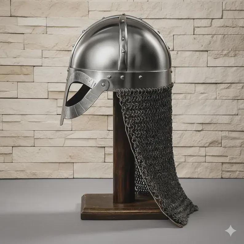 Handmade Steel Viking Helmet With Chainmail | Norse Warrior Cosplay - Etsy