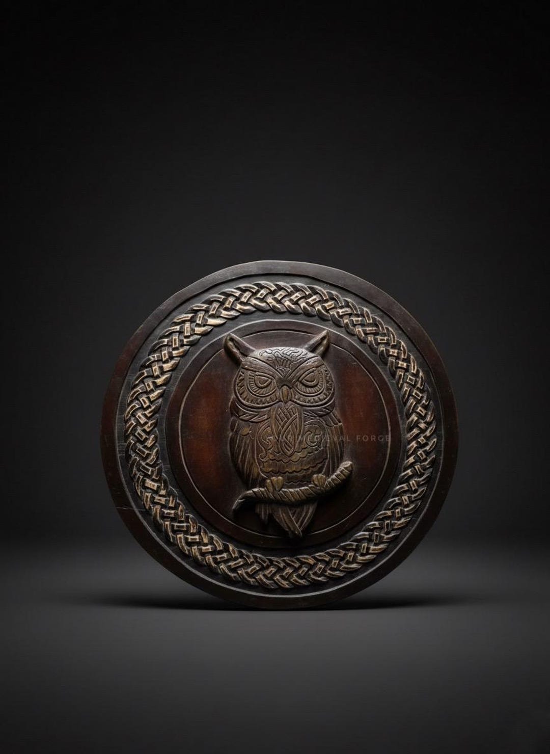 Hand-carved Owl Shield | Celtic Knot, Viking Decor - Etsy