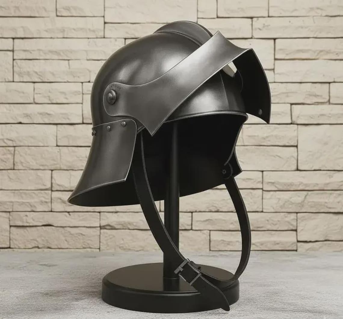 Handmade Steel Knight Sallet Helmet | Gothic Armor With Gorget - Etsy