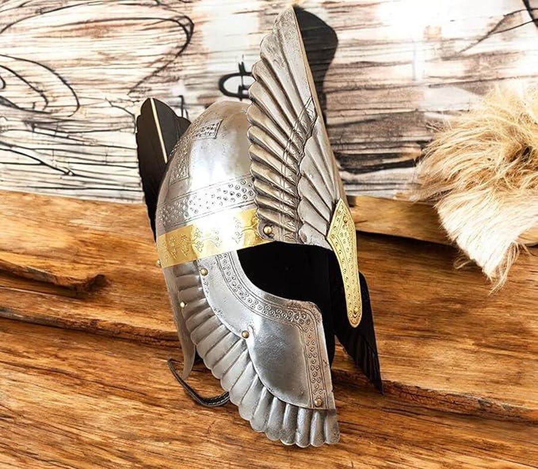 Winged Hussar Helmet: Wearable Medieval Knight Armor, Cosplay LARP Prop ...