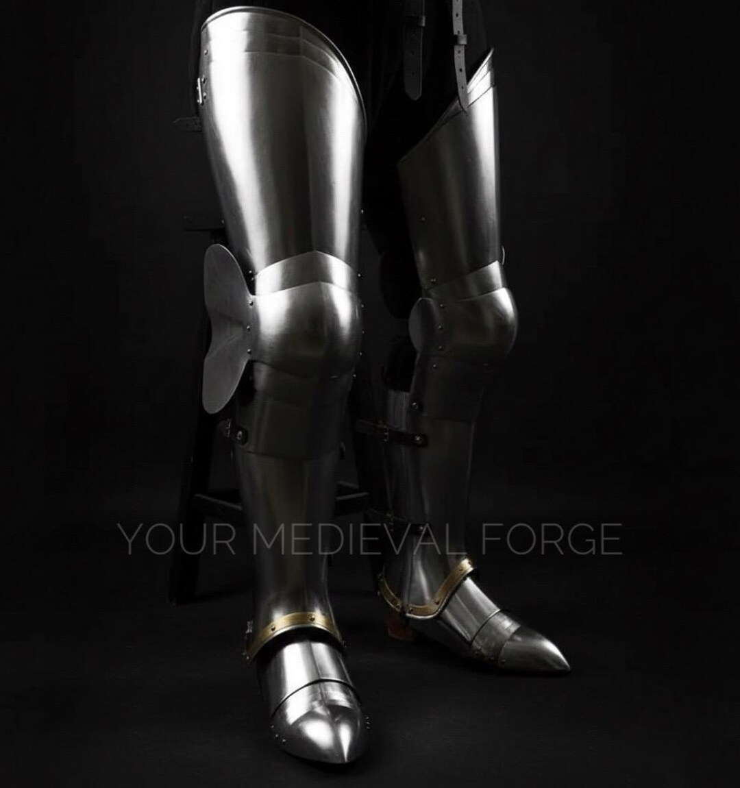 Medieval Knight Leg Armor Set | Steel Full Leg Plate With Sabatons ...