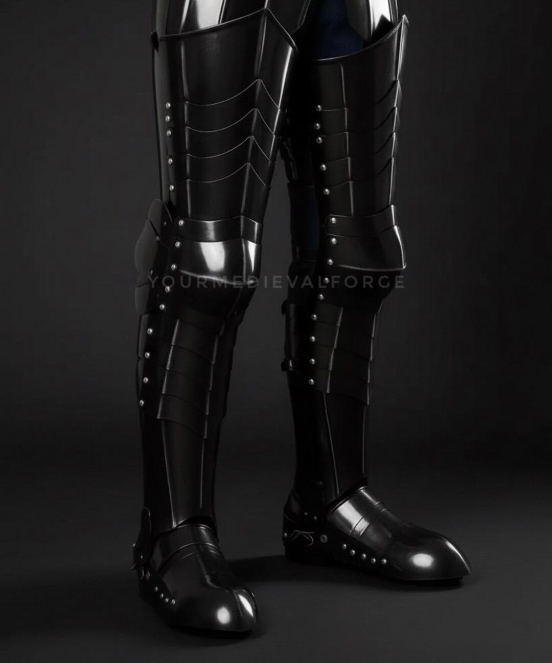 Black Knight Leg Armor Set – Gothic Medieval LARP Costume - Etsy