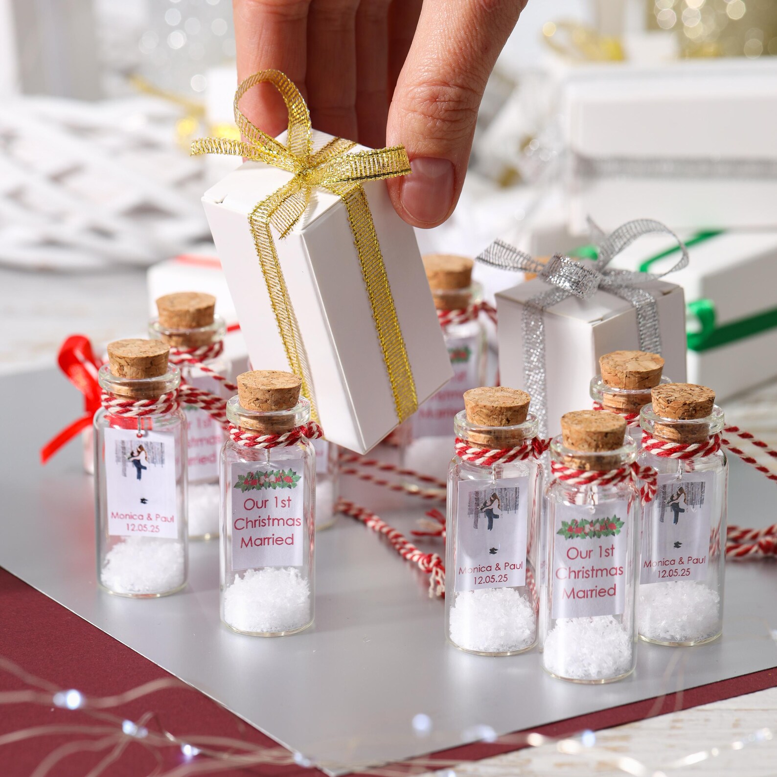 Tis the Season to Be Married Photo Favors, Thank You Gift for Guests ...