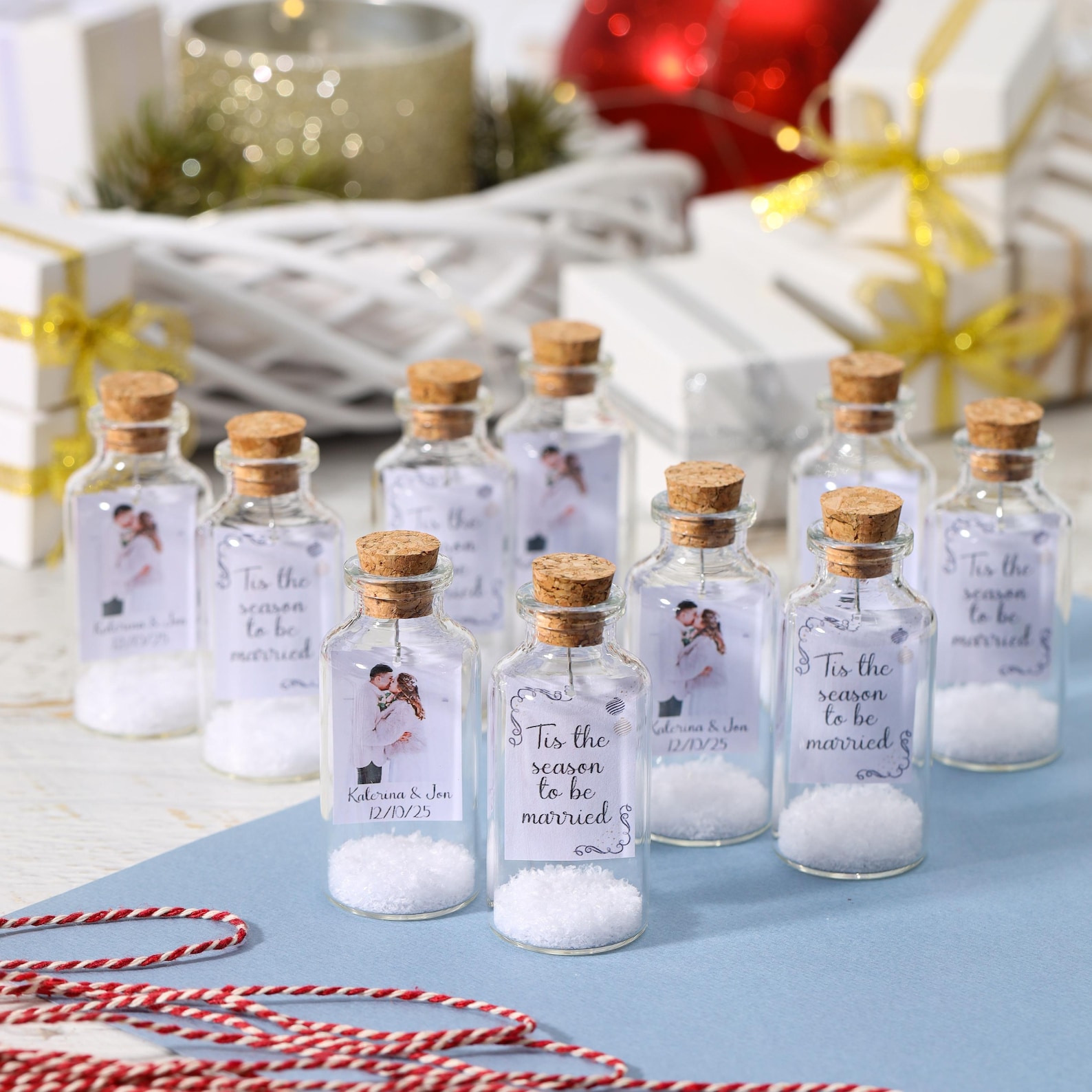 Tis the Season to Be Married Photo Favors, Thank You Gift for Guests ...