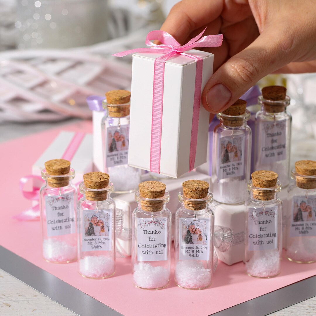 Personalized Photo Wedding Favors, Gifts for Guests, Winter Bridal ...