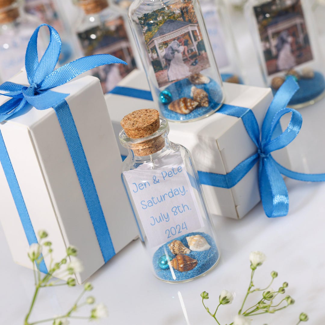 Blue Wedding Favors - Customized Guest Keepsakes - Bulk Bottles for ...
