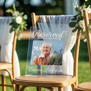In Loving Memory Acrylic Sign – Custom Photo Memorial, Personalized ...