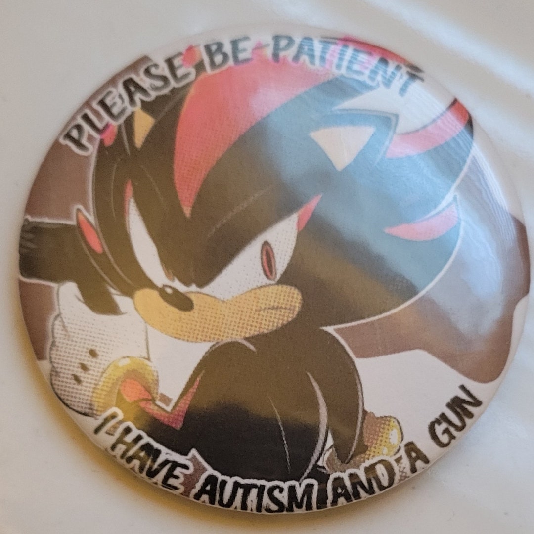 Autism Shadow the Hedgehog Badge - Etsy
