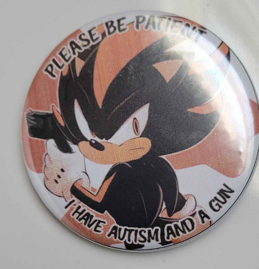 Autism Shadow the Hedgehog Badge - Etsy