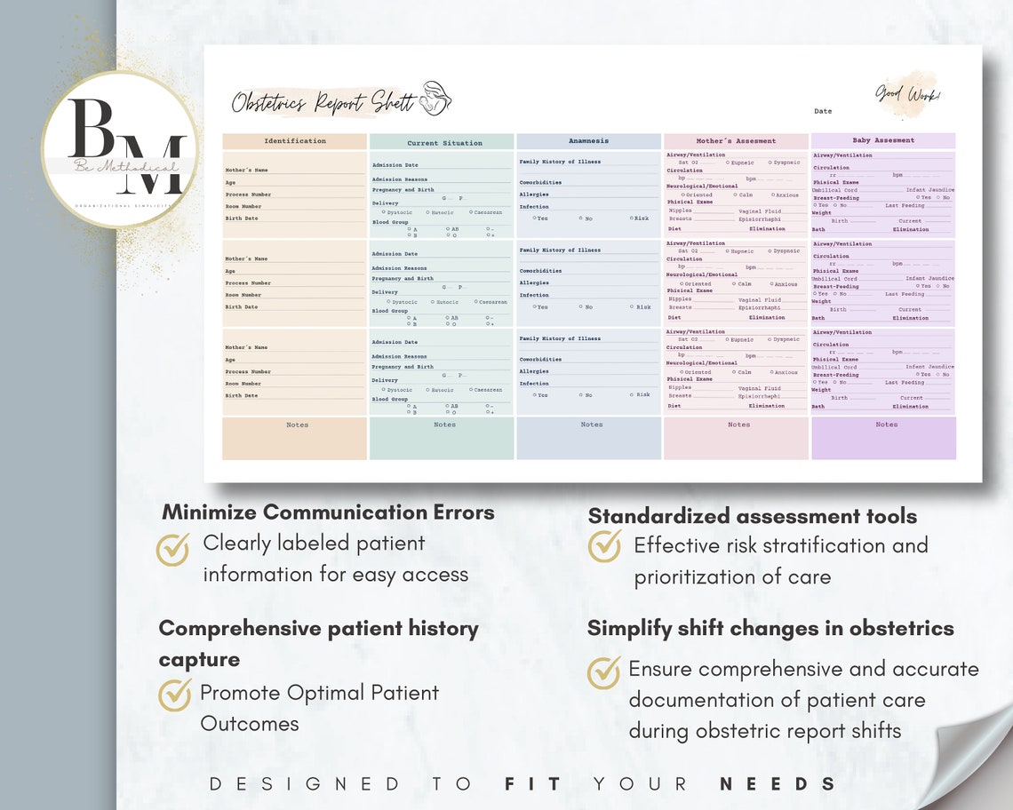 Obstetric Report Shift Made Easy: Baby Feeding Chart, Nursing ...