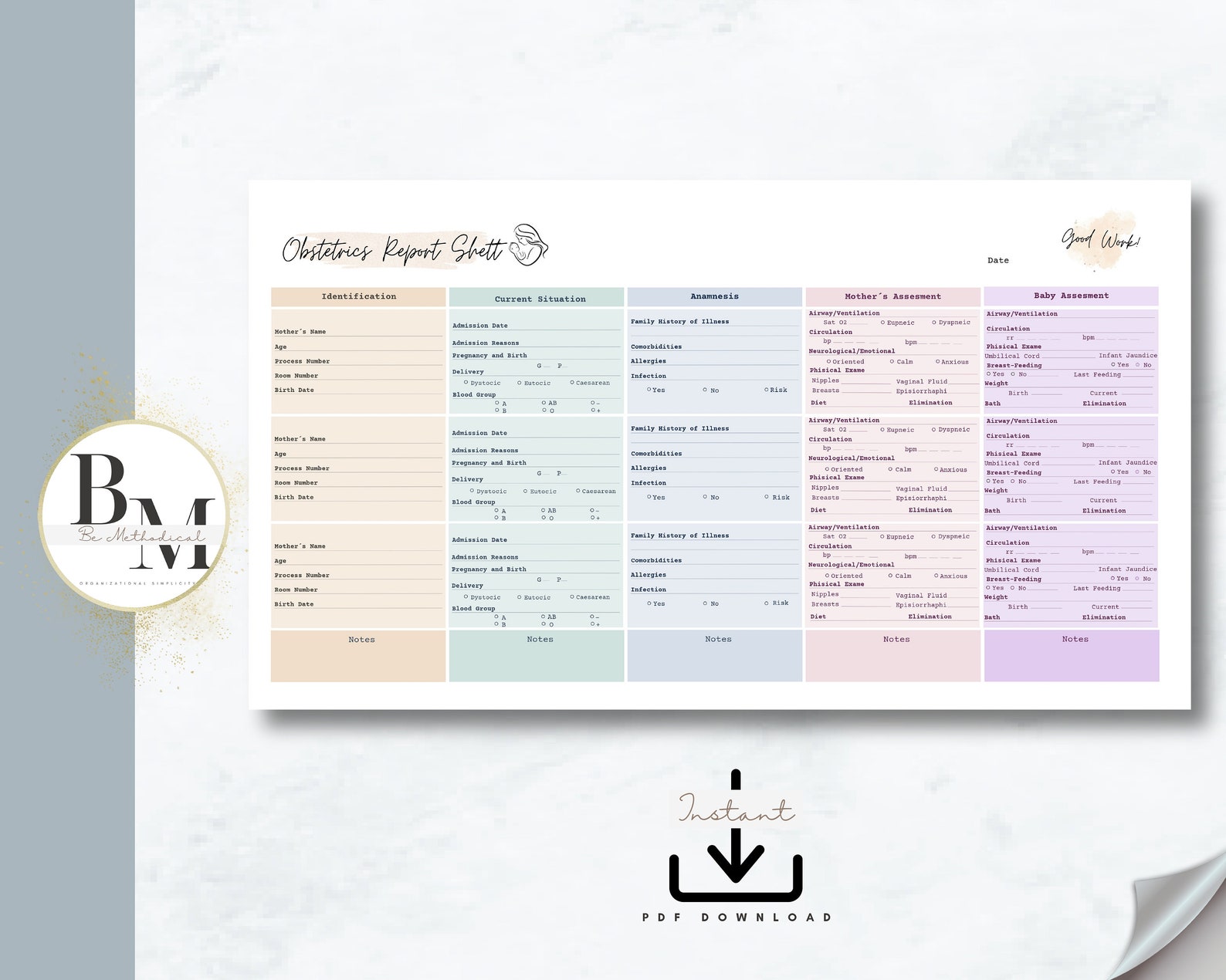 Obstetric Report Shift Made Easy: Baby Feeding Chart, Nursing ...