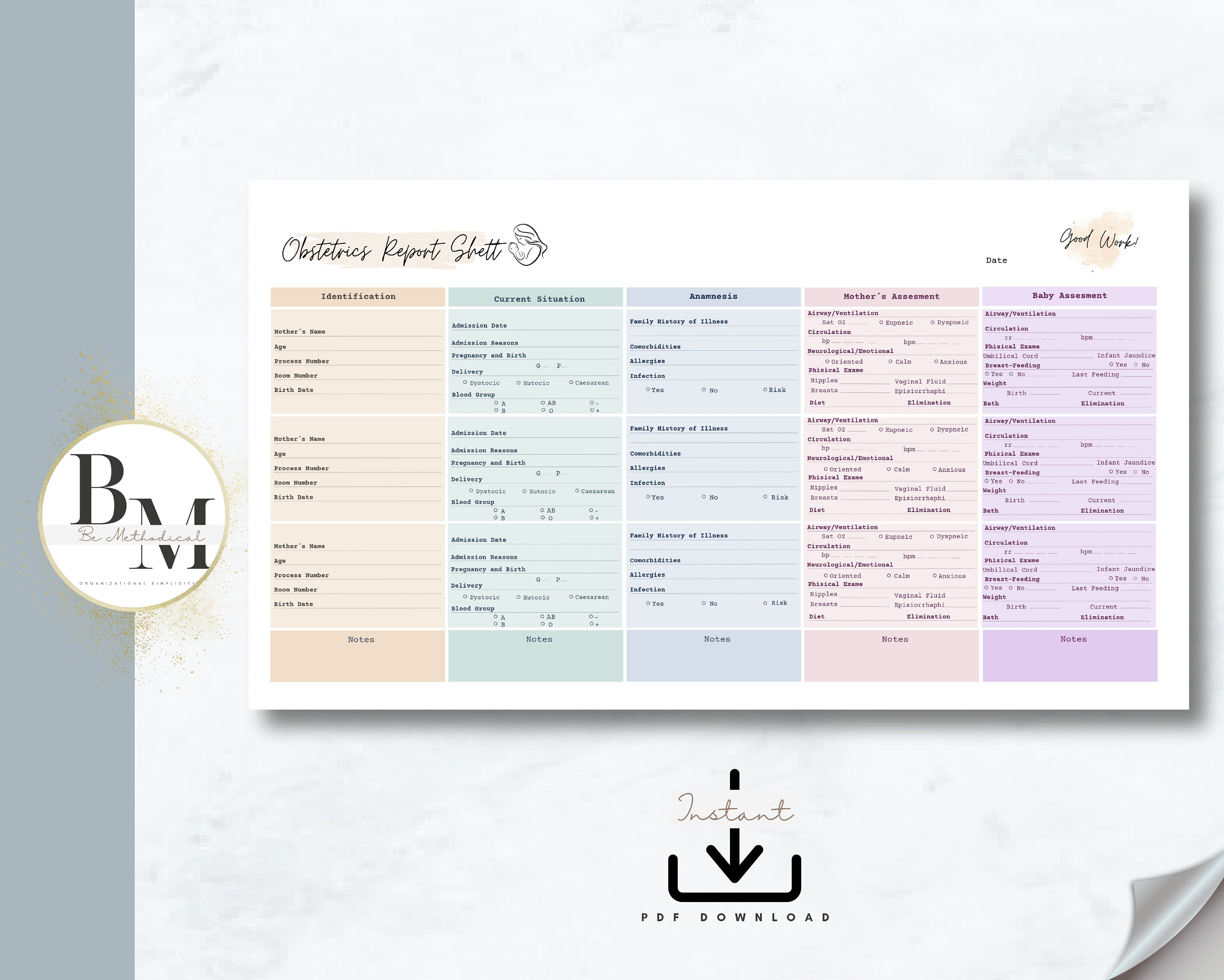 Obstetric Report Shift Made Easy: Baby Feeding Chart, Nursing ...
