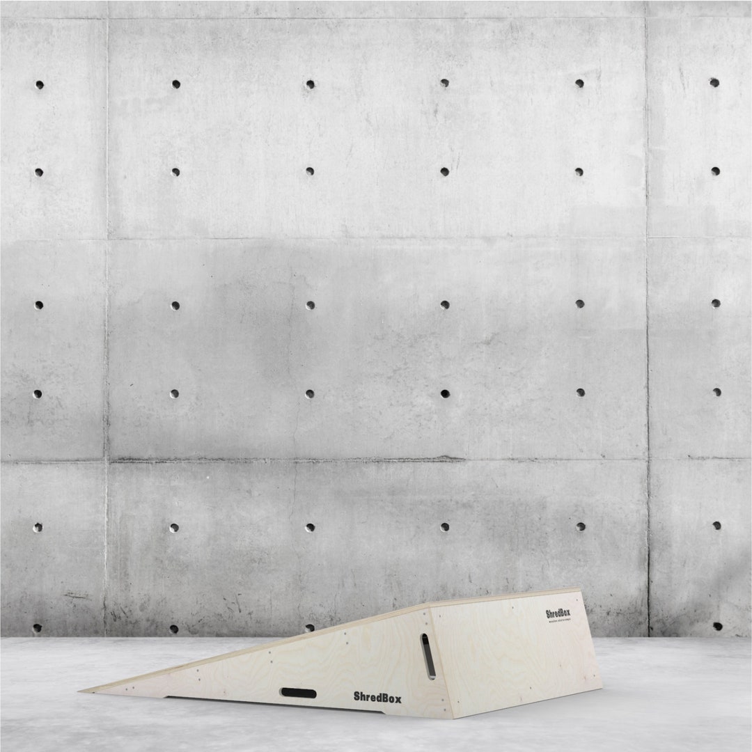 SHREDBOX WEDGE RAMP - Large Wooden Jump Ramp - Skateboard, BMX, Stunt ...