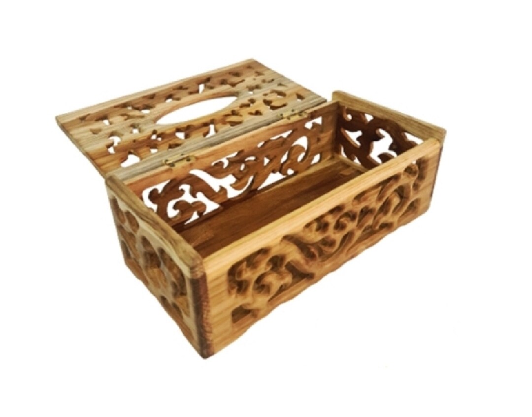 Thai Wood Timeless Elegance: Teak Tissue Box for Stylish Desks and Chic ...