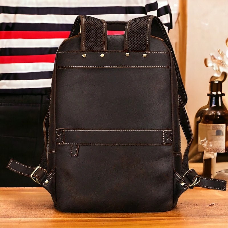 Vintage Leather Backpack, Brown Leather Backpack, Rucksack ...