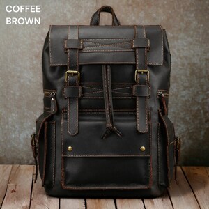 Vintage Leather Backpack, Rucksack, Personalized Men Leather Backpack ...