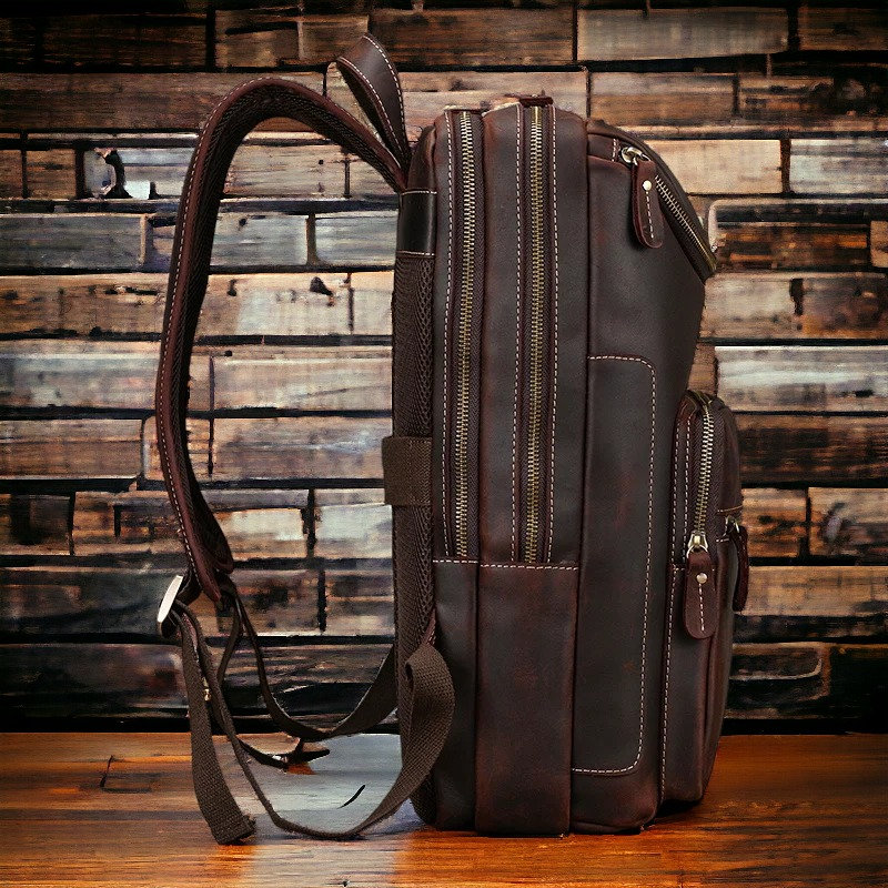 Personalized Men Leather Backpack, Vintage Leather Backpack, Rucksack ...
