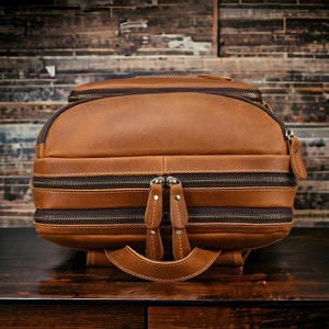 Personalized Men Leather Backpack, Vintage Leather Backpack, Rucksack ...