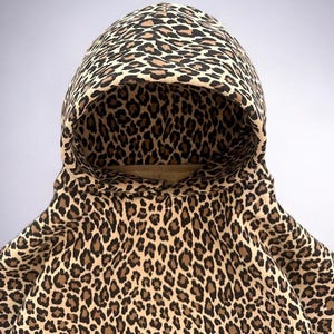 Leopard Print Hoodie - Oversized Trendy Pullover - Cozy Streetwear for ...